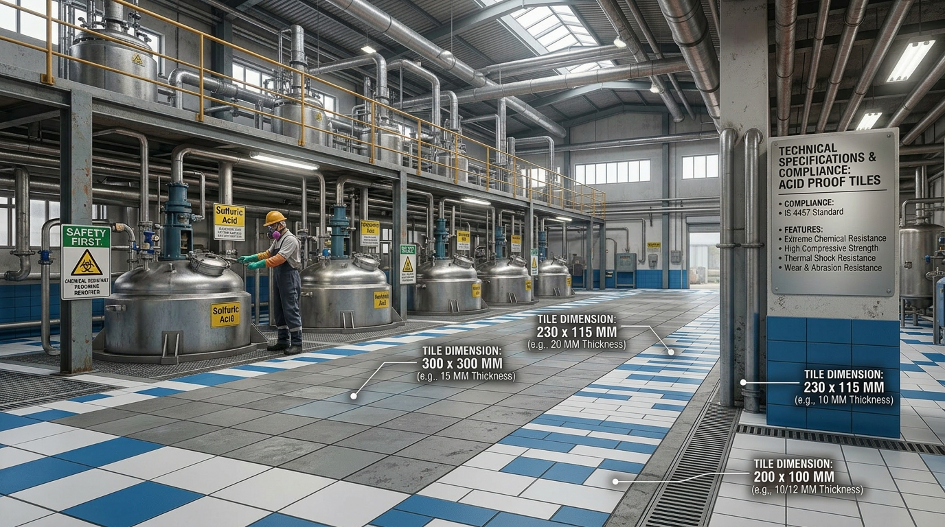 Acid Proof Tiles Manufacturer & Supplier – Industrial Chemical ...